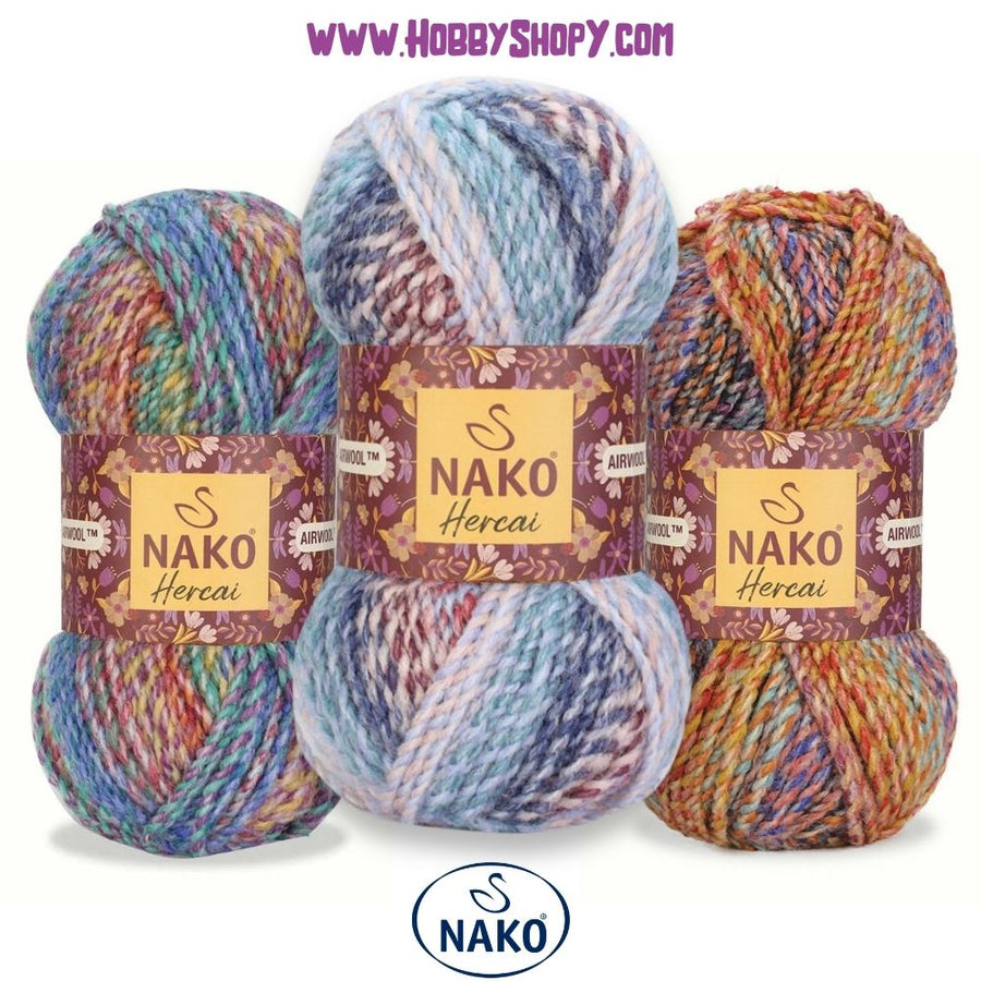 Nako Hercai- Premium Acrylic - Hand Knitting Yarn HobbyShopy Shop ...